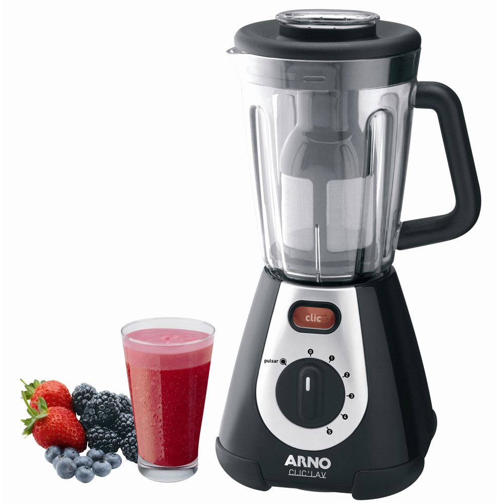 Liquidificador Arno Clic'Lav Top com 5 Velocidades 600W - Preto ...