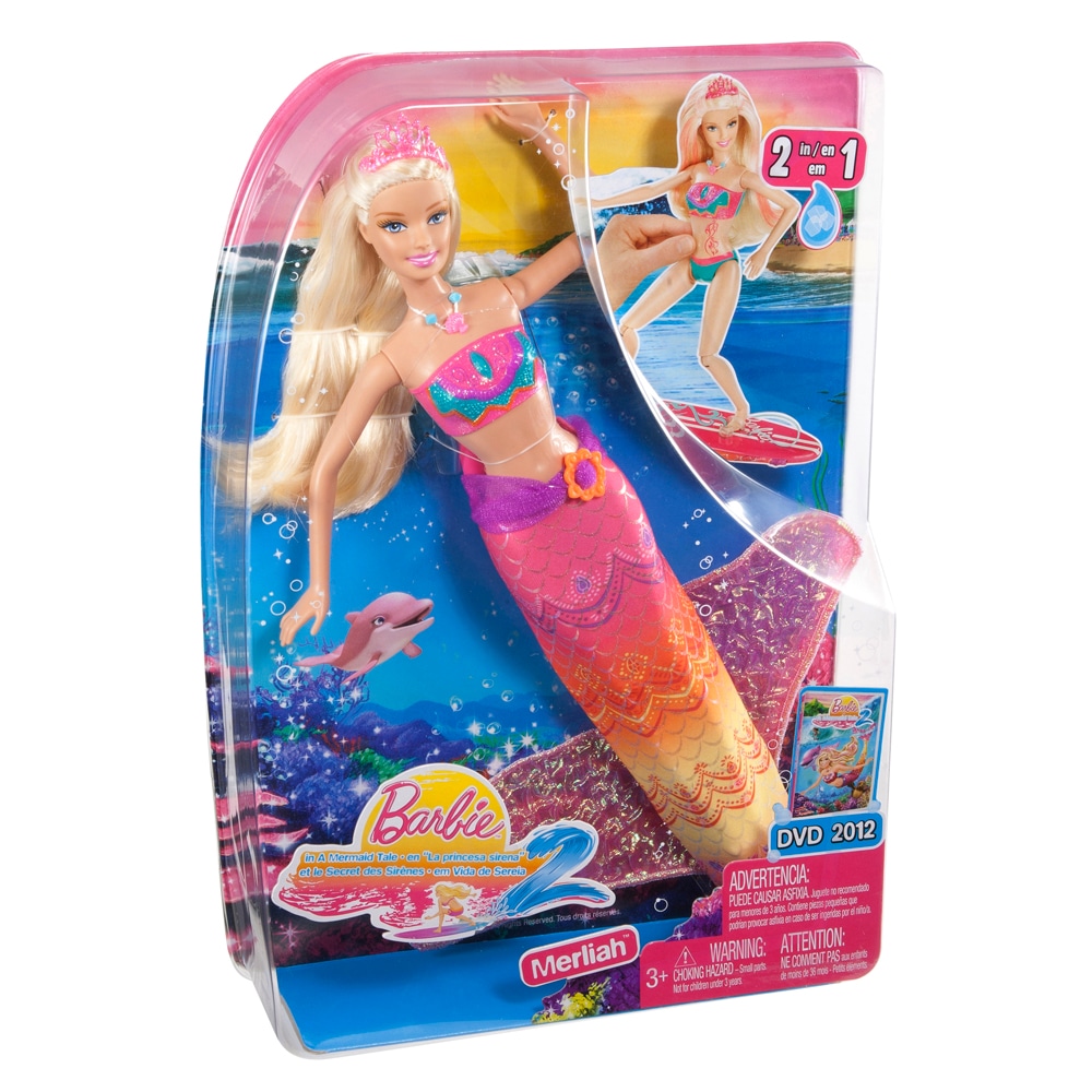 Boneca Barbie Mattel Barbie em Vida de Sereia 2 - Merliah W2883 ...