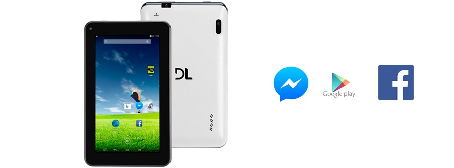 Tablet DL E-Color Plus Branco com Tela 7", | Extra
