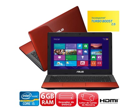 Notebook Asus K45A-VX077H com Intel® Core™ i5-3210M, | Extra