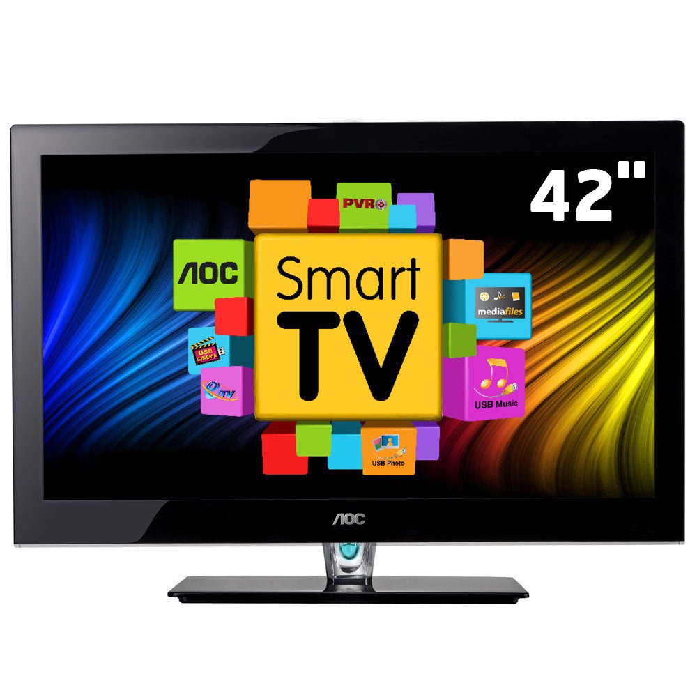 TV 42" LED AOC LE42H158i Full HD c/ Smart TV, Entradas HDMI e USB e ...